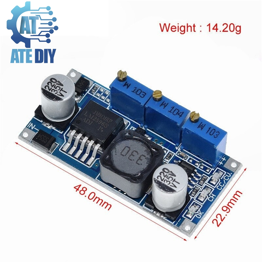 Mạch điều chỉnh hạ áp ổn áp ổn dòng CC/CV LM2596 sạc pin lithium, acquy ...