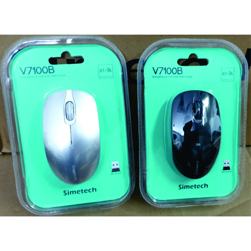 Chuột Không Dây Bluetooth Simetech V7100B 1600DPI, 2.4Ghz, Click Silent ...