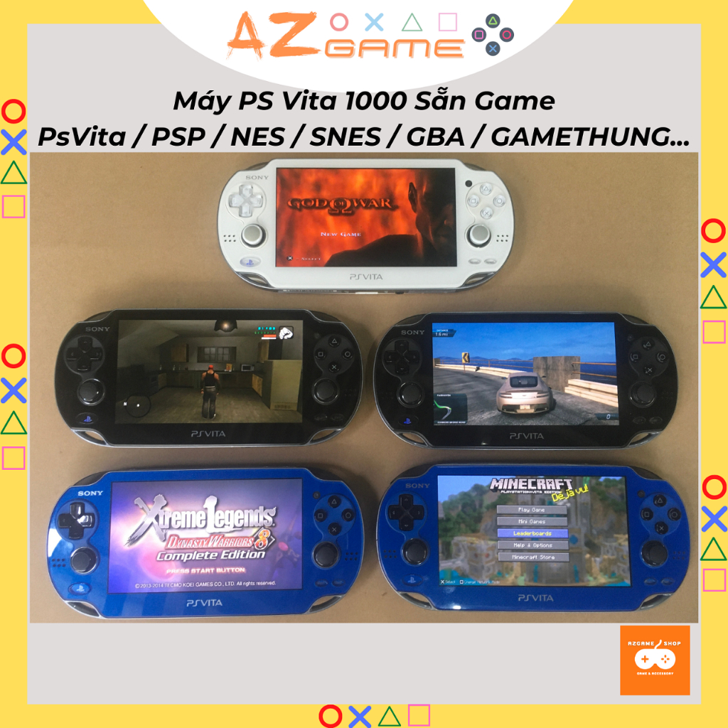 Máy Chơi Game Ps Vita 1000 - PSV 1k (Kho GameFree 5000+ PSP/PS1/GBA/NES/SNES/GAME THÙNG...) Đầy ...