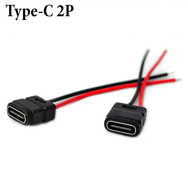 Đầu cắm Type-C 2P hàn sẵn ra 2 đầu dây âm dương ( giá 1 cái ) | Shopee Việt Nam