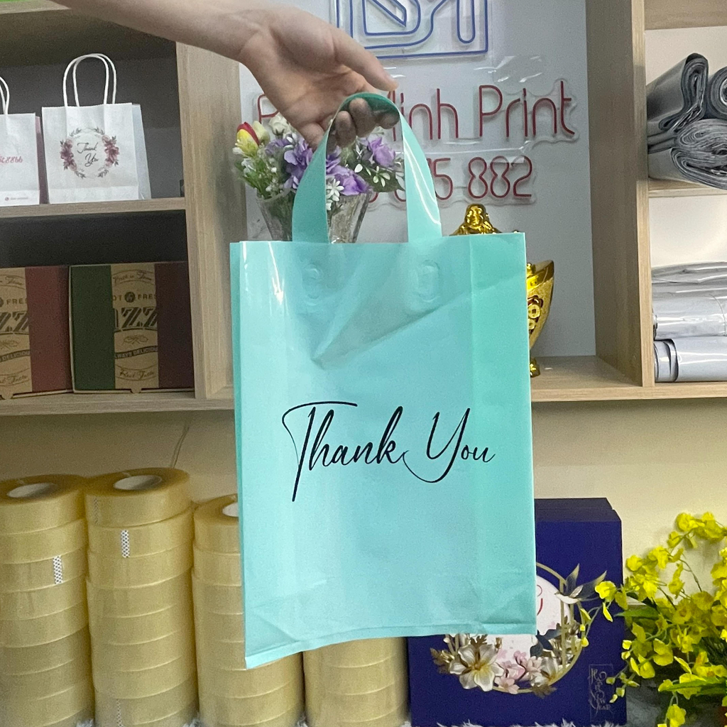 [ 0.5Kg ]Túi nilong, túi PE ép quai, Mẫu Thank you in sẵn xịn xò (NHẬN ...