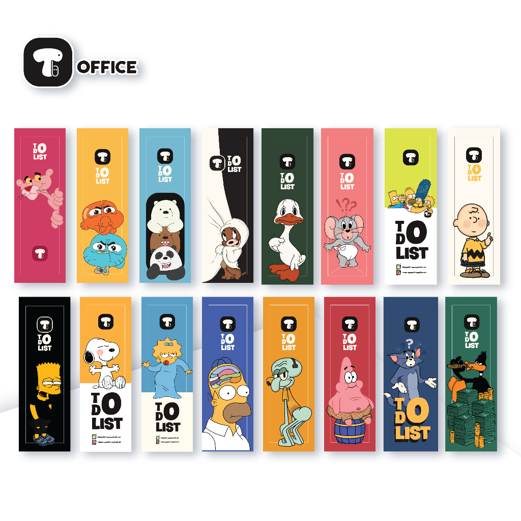 Sổ Tay Nhắc Việc Tube To Do List Classic Cartoon 6x18cm 160 trang TB ...