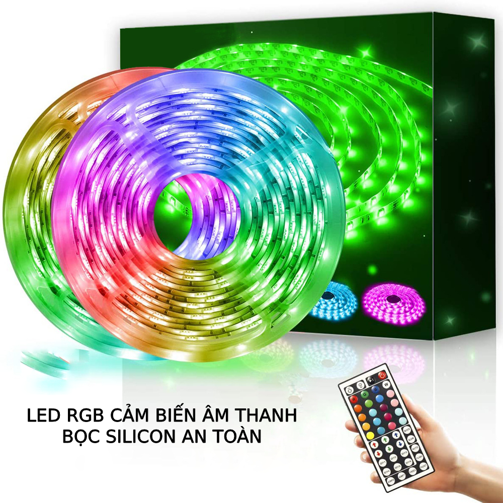 Đèn dây led RGB bọc silicon 16 triệu màu nhiều kích thước điều khiển ...