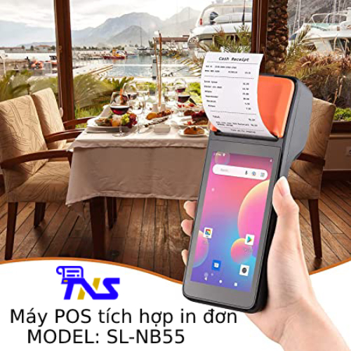 Máy Pos Android cầm tay SL-NB55 màn hình 5'', Android 8.0, RAM 3GB + ROM 16GB, tích hợp sim 3G ...