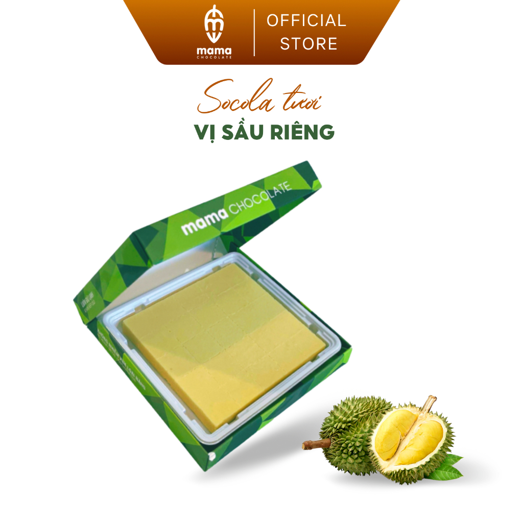 Socola Tươi Mama Chocolate Vị Sầu Riêng Hộp 25,16, 9 Viên | Shopee Việt Nam