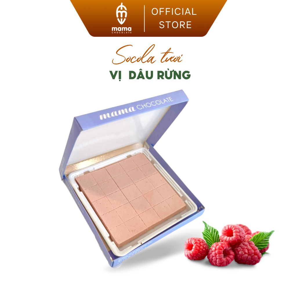 Socola Tươi Mama Chocolate vị dâu rừng Hộp 25 Viên 150g | Shopee Việt Nam