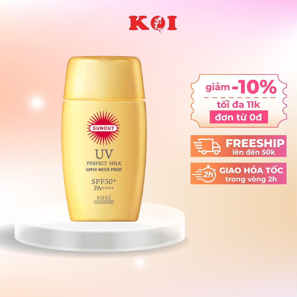 Chống nắng dạng sữa Kose Suncut Milk Super Water Proof SPF50+/PA ...