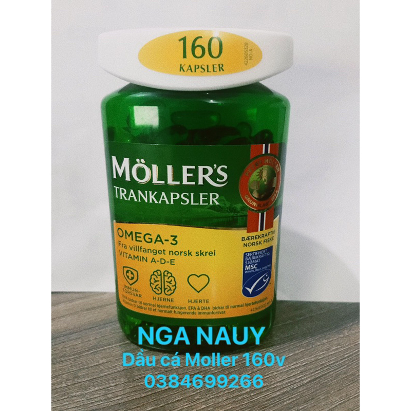 Dầu cá DHA Moller’s Tran Nauy 160 viên -Nội địa Nauy | Shopee Việt Nam