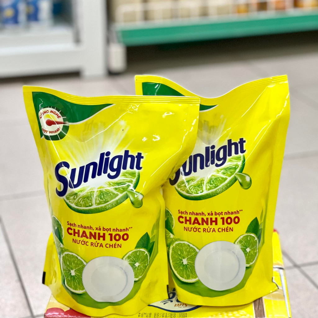 Nước rửa chén SUNLIGHT, nước rửa bát Chanh 100 đánh bay dầu mỡ, công ...