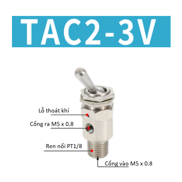 Van khí nén cơ kiểu nút bấm, tay gạt TAC2-3V-/4V/31V/41V/3P/4P/41P chất ...