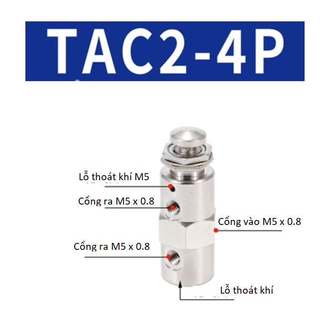 Van khí nén cơ kiểu nút bấm, tay gạt TAC2-3V-/4V/31V/41V/3P/4P/41P chất ...