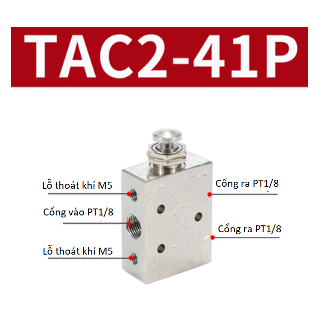 Van khí nén cơ kiểu nút bấm, tay gạt TAC2-3V-/4V/31V/41V/3P/4P/41P chất lượng tốt | Shopee Việt Nam