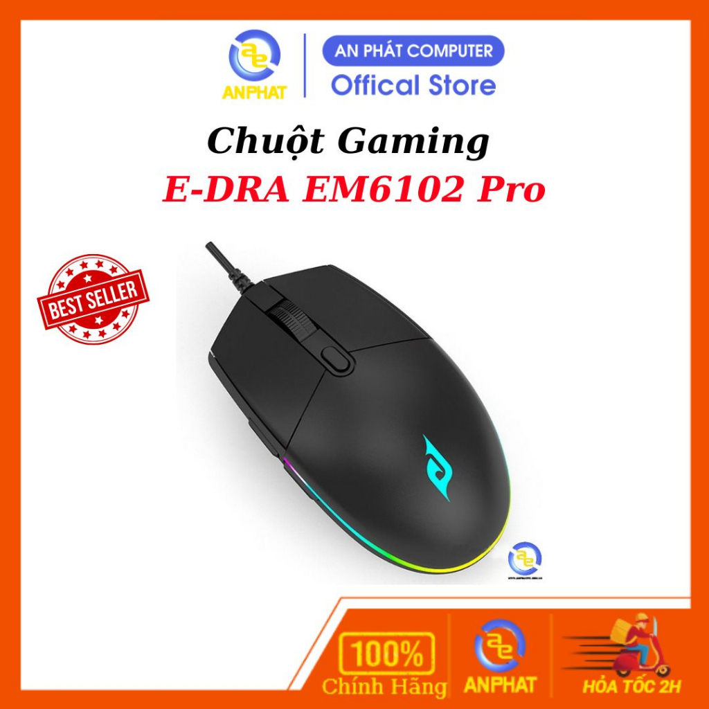 Chuột Gaming E-DRA EM6102 Pro - Thiết kế G102 - DPI tối đa 10.000 - Bảo Hành 24 Tháng | Shopee ...