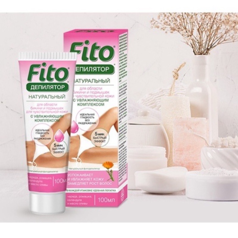 Kem tẩy lông tự nhiên cho da nhạy cảm với phức hợp dưỡng ẩm từ dòng Fito (100 ml) | Shopee Việt Nam
