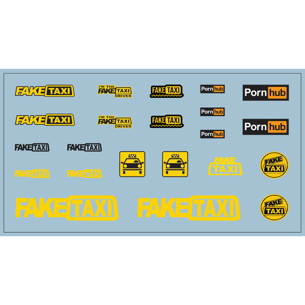 HT24workshop - Decal nước Fake Taxi Wrap cho xe mô hình 1:64 (DARK TONE ...