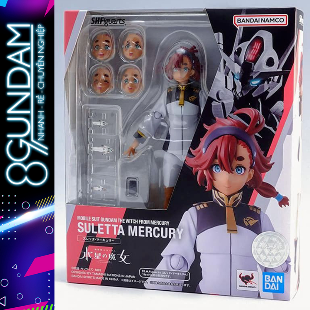 Mô Hình Ráp Sẵn S.H.Figuarts SHF Suletta Mercury (tặng kèm pilot Aerial ...