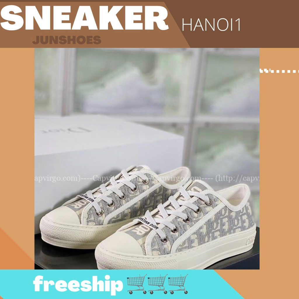 Giày Dio Walk B56 Sneaker Canvas Trắng Xám Họa Tiết Siêu Chất [FullBox ...