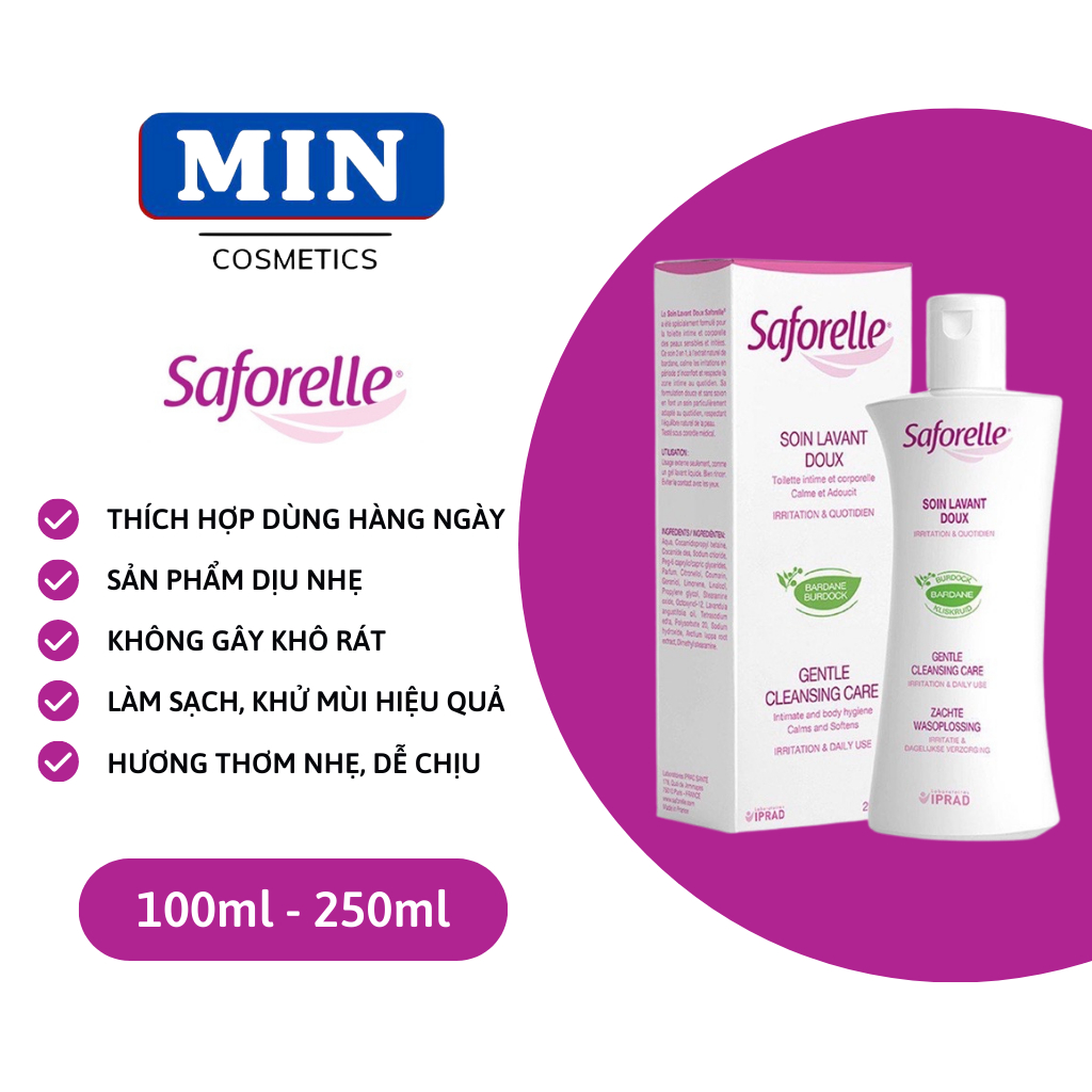 Dung dịch vệ sinh Saforelle Gentle Cleansing Care pháp 100ml - 250ml ...