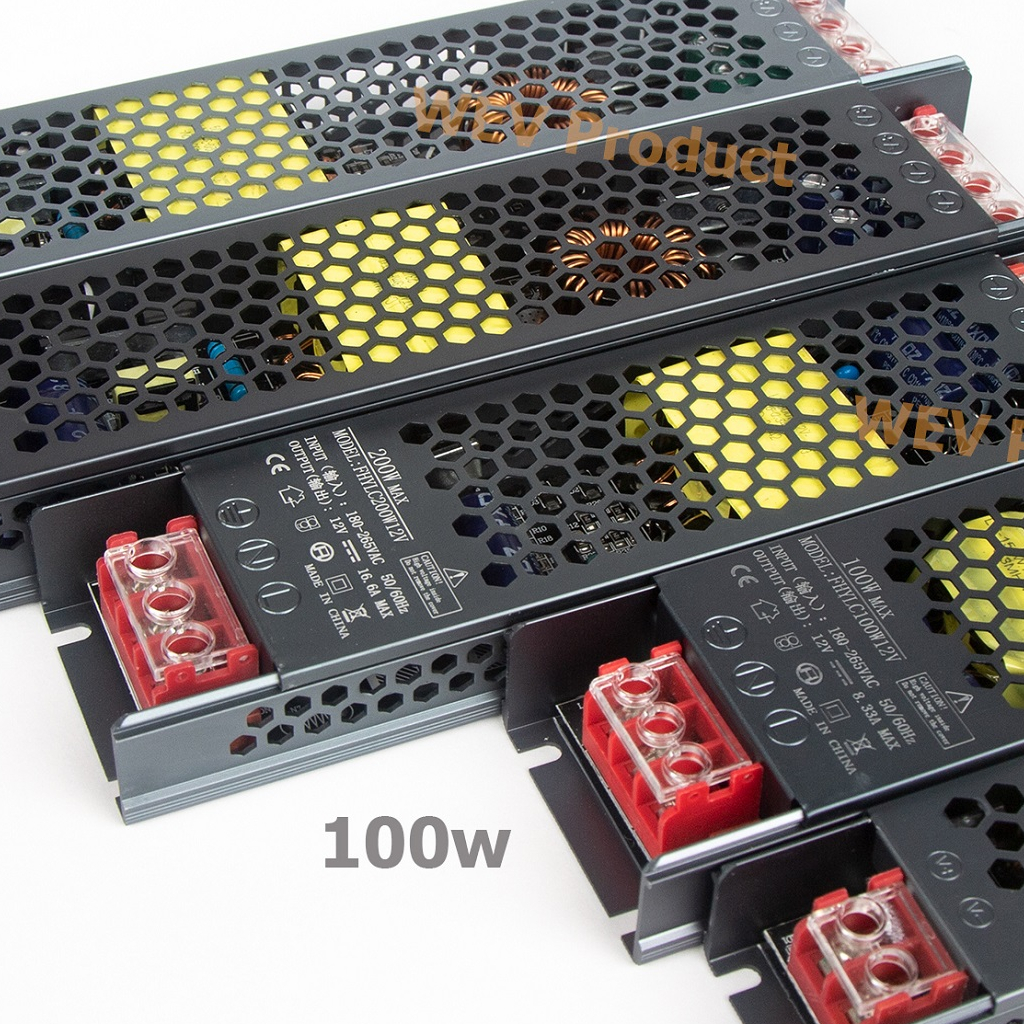 Nguồn dẹp Siêu mỏng Nguồn tổ ong 12v vỏ thép cao cấp 60w, 100w, 200w, 300w, 400w | Shopee Việt Nam