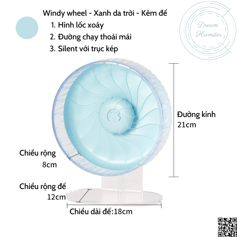 Wheel lốc xoáy (Windy Wheel) 21cm kèm đế cao cấp cho hamster | Shopee ...