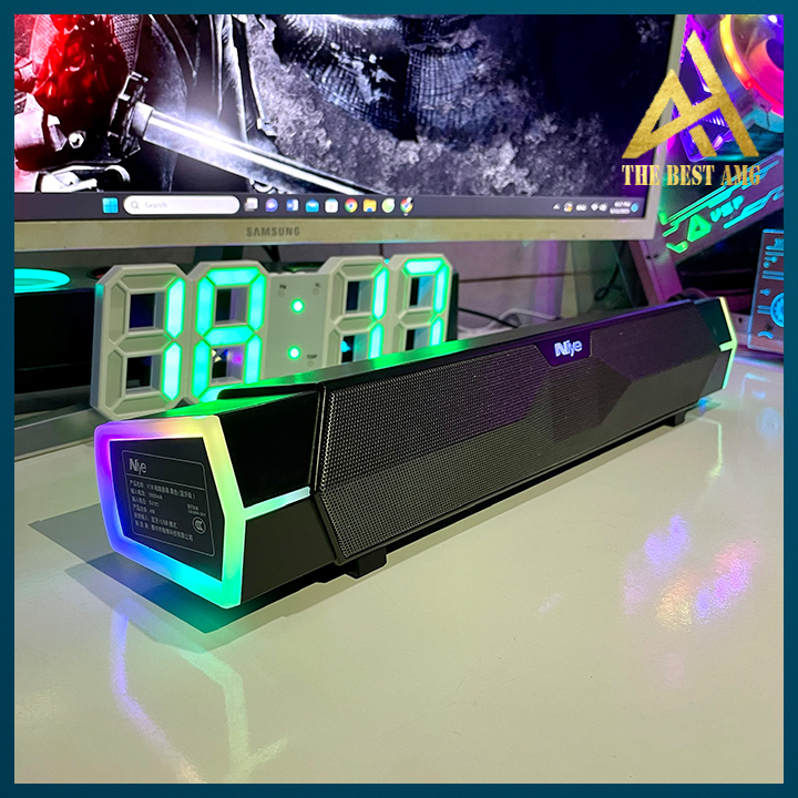 Loa Thanh Soundbar Bluetooth Loa Máy Tính Để Bàn Có Mic Led Rgb NIYE V18 - Loa Vi Tính Laptop PC ...