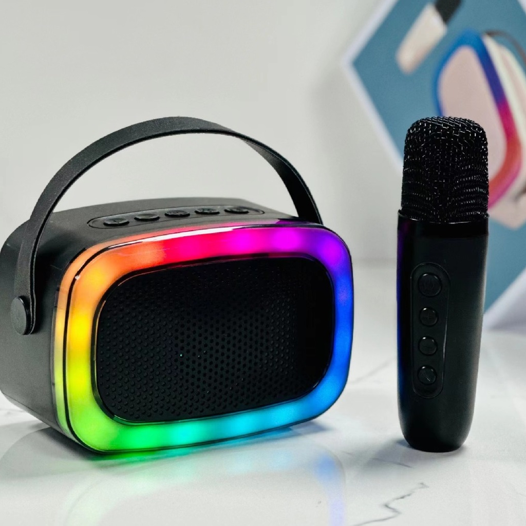 Loa bluetooth mini karaoke kèm mic K88 Không dây, kèm 01 mic hát công ...