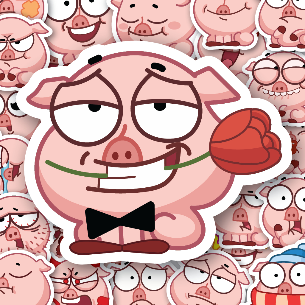 Bộ Sticker Heo Hồng dễ thương | Shopee Việt Nam