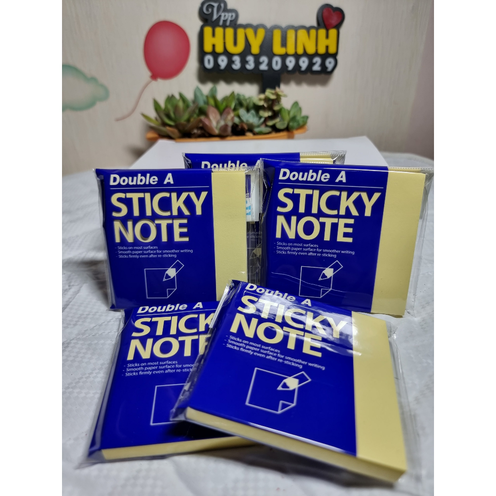 Giấy ghi chú, giấy note double A 3x2, 3x3, 3x4, chính hãng giá rẻ, 1 ...