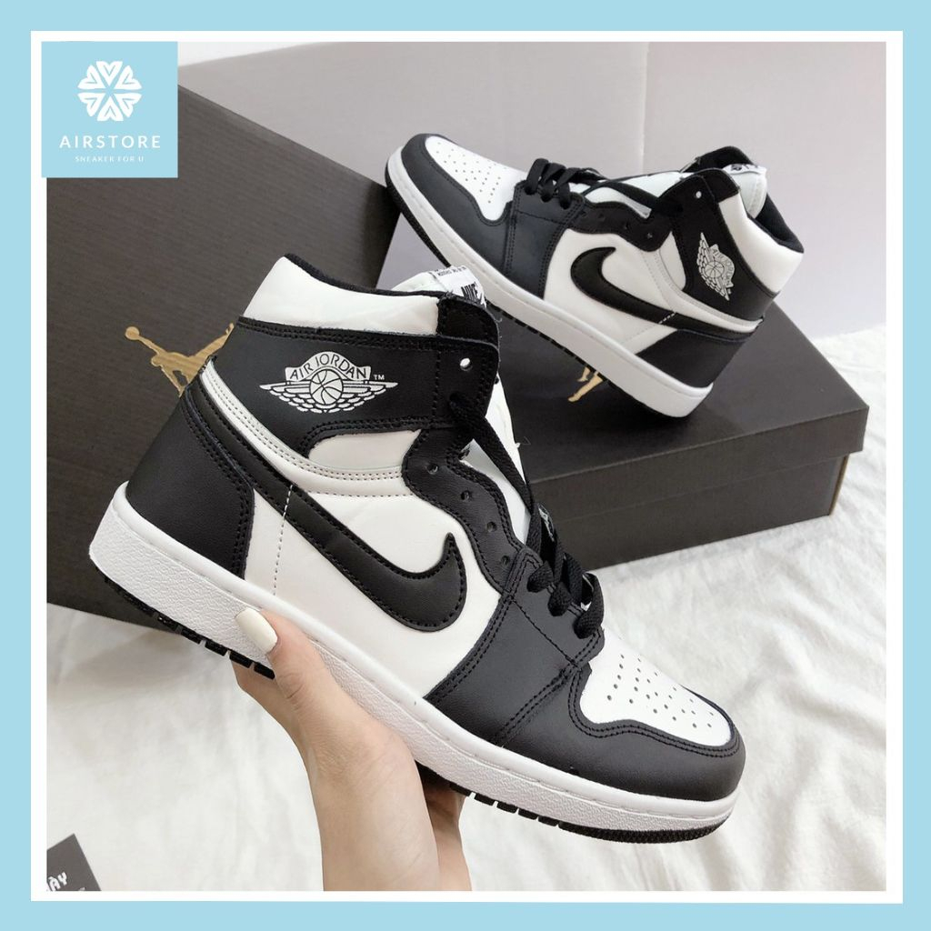 Giày Jordan Cổ Cao, Giày Nike_Jordan JD Panda Đen Trắng Hàng Cao Cấp ...
