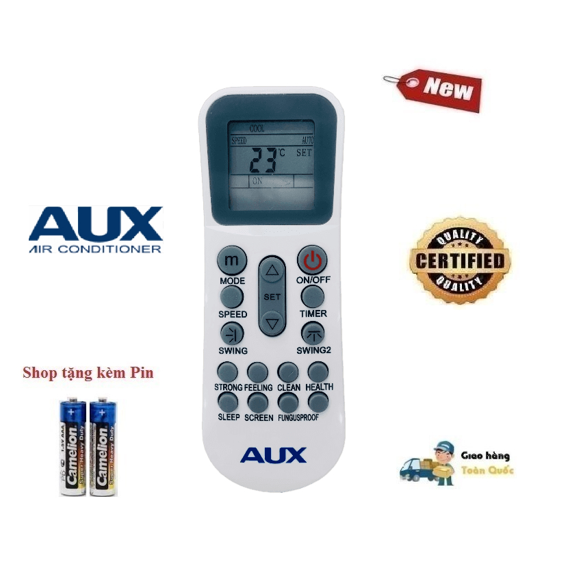 Remote Điều khiển điều hòa AUX các dòng AUX 1 &2 chiều Inverter -Hàng ...