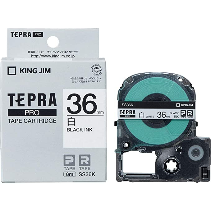 Nhãn in khổ 36mm dùng cho máy Tepra SR-R170V / SR300 / SR530 / SR970 ...