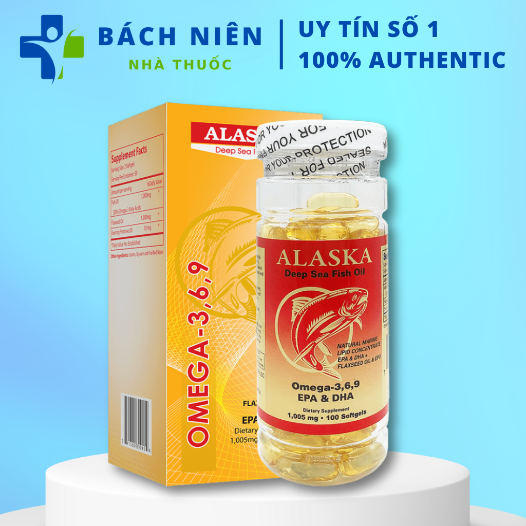 Viên dầu cá Omega 369 Nuhealth , viên Alaska Deep Sea Fish Oil Omega 3 ...