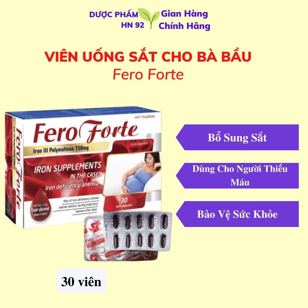 Viên sắt cho bà bầu Fero Forte bổ sung sắt trong các trường hợp thiếu ...