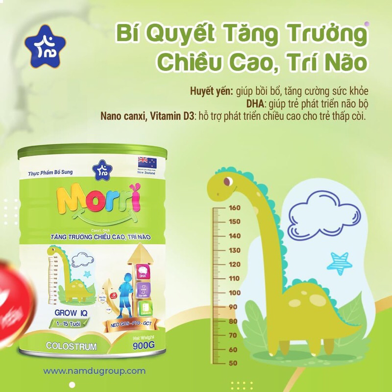 Sữa Morri Grow IQ 900g(1-15 tuổi) | Shopee Việt Nam