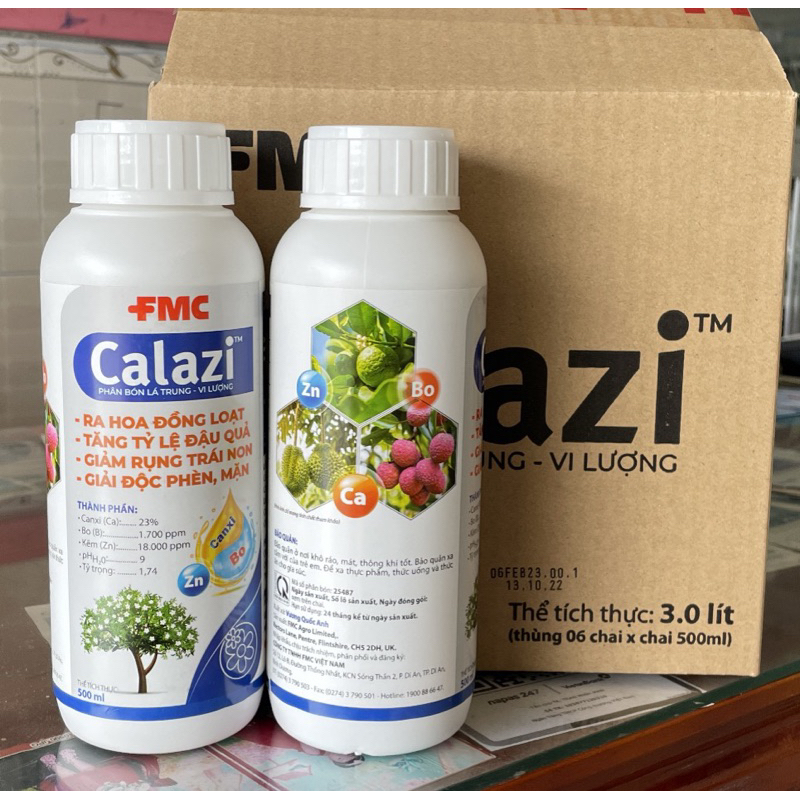 Calazi (chai 500ml, 250ml) FMC - Canxi Bo Kẽm Anh Quốc, dưỡng bông ...