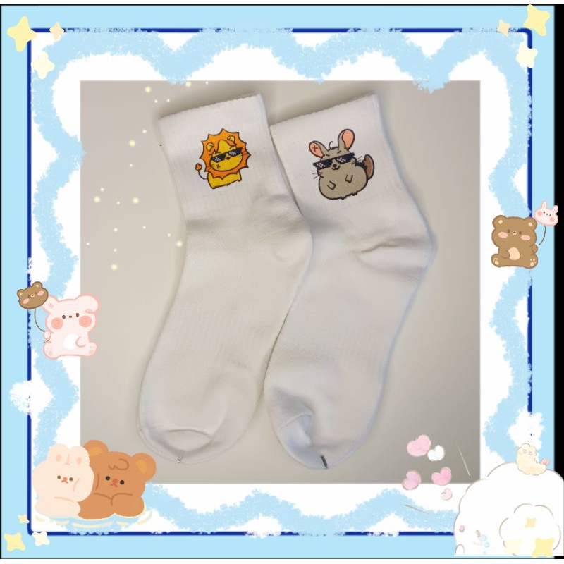 Tất Vớ Cotton In Hình Lion và Chinzilla | Shopee Việt Nam