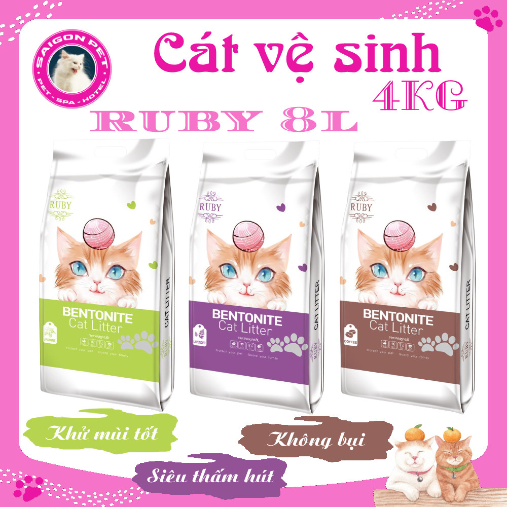 CÁT RUBY 8L - CÁT VỆ SINH CHO MÈO-HỎA TỐC HCM | Shopee Việt Nam