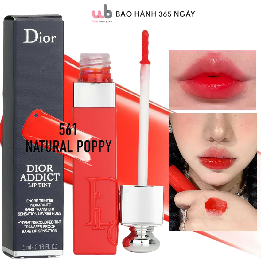 Son Dior 561,Tattoo Lip Tint,màu đỏ cam Natural Poppy,Full Box Túi ...