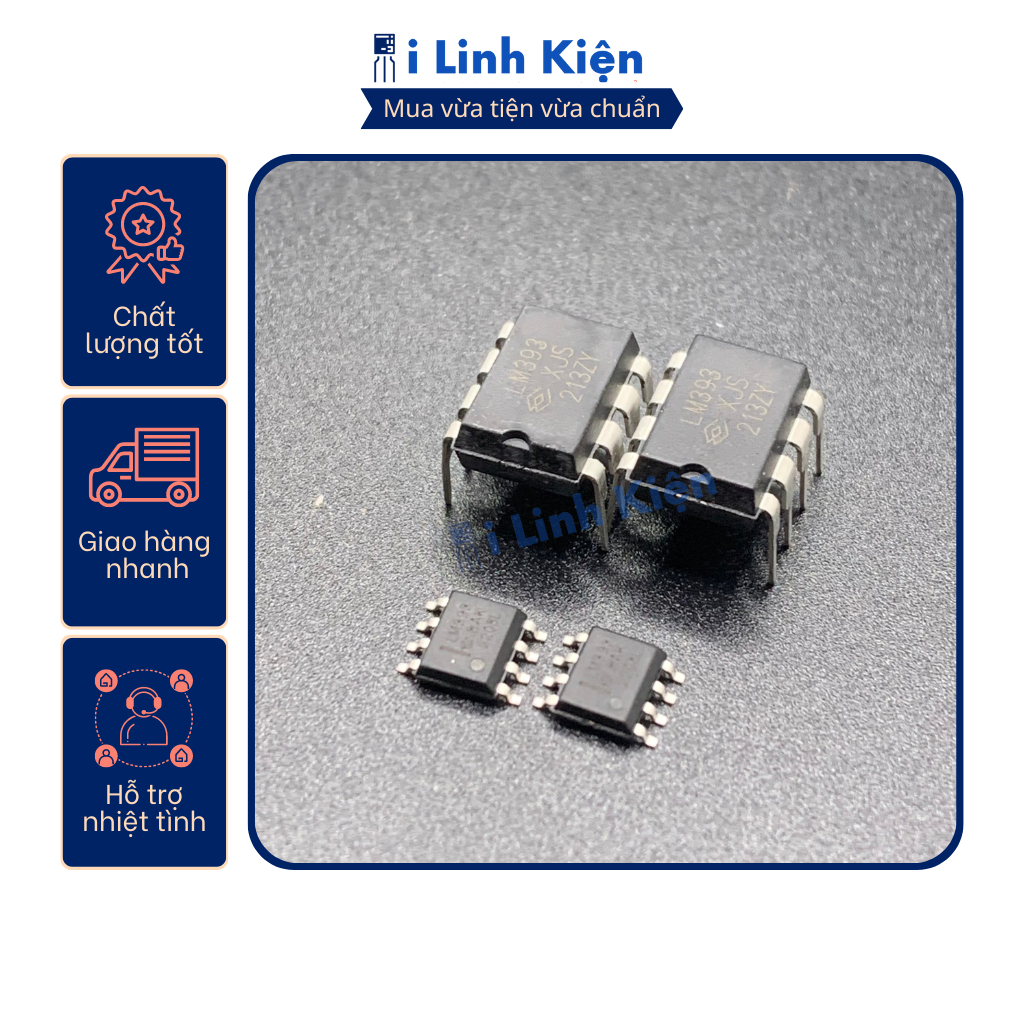 LM393 LM393P DIP-8 chính hãng TI chất lượng tốt | Shopee Việt Nam