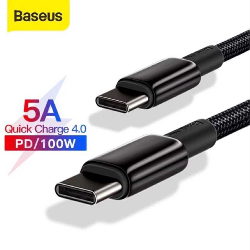 Cáp sạc nhanh và truyền dữ liệu Type C to C Baseus Tungsten Gold Fast Charging Data Cable (100W ...