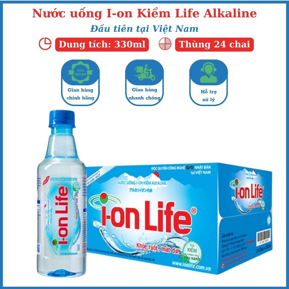 Nước uống kiềm ion thương hiệu ionLife dung tích 330ml/chai thùng 24c ...