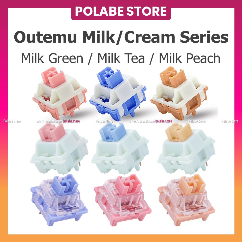 OUTEMU Cream Silent Yellow Cream Blue Cream Pink Panda Transparent ...
