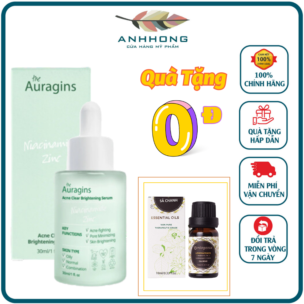 Tinh Chất Giảm Thâm The Auragins 10% Niacinamide + 1% Zinc Acne Clear ...