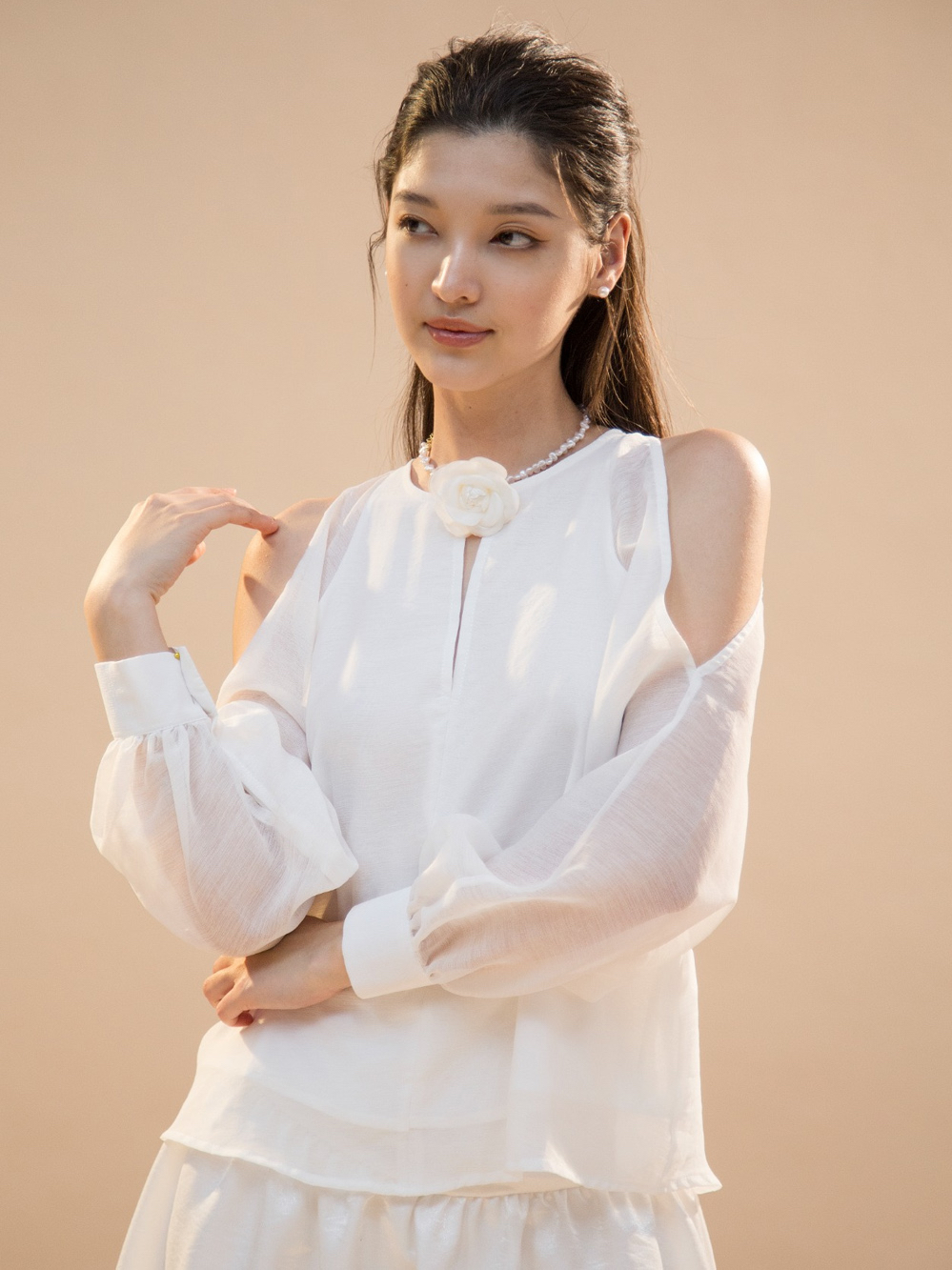 Áo Tay Dài Khoét Vai - EDINI - A1533 | Shopee Việt Nam