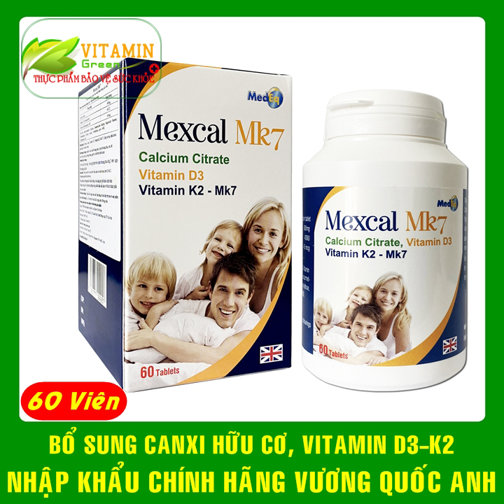 Canxi hữu cơ Mexcal Mk7 kết hợp Vitamin D3 K2 | Nhập khảu chính hãng ...