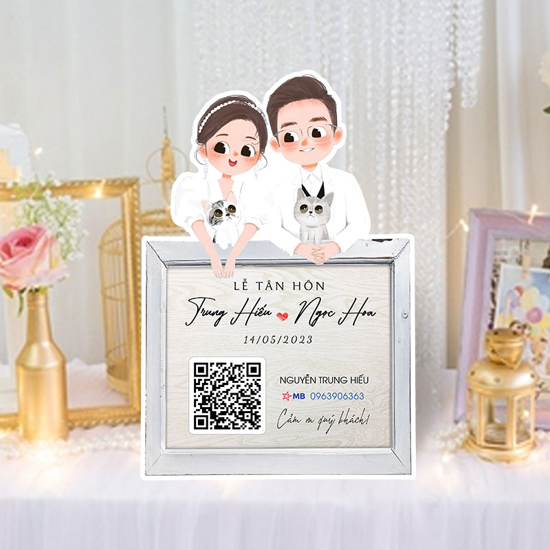 Bảng QR code in thông tin tài khoản để bàn đám cưới | Shopee Việt Nam