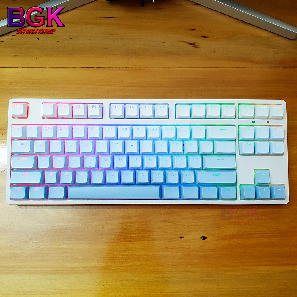 Bộ Keycap Màu Gradient Xanh Dương Chuẩn MDA, Chất Liệu PBT, in Double ...