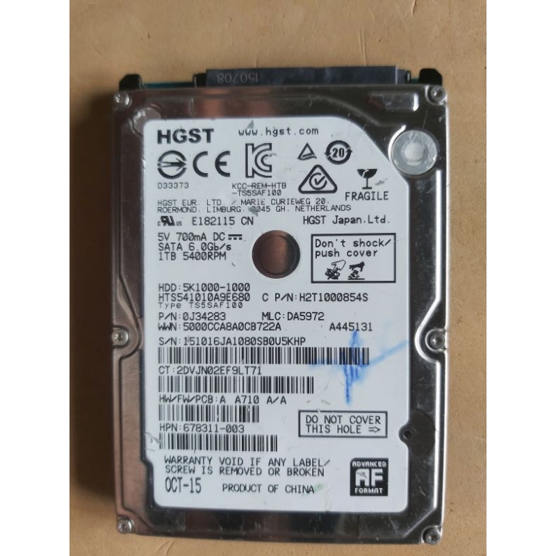 HDD laptop HGST 1T ,sk80% | Shopee Việt Nam