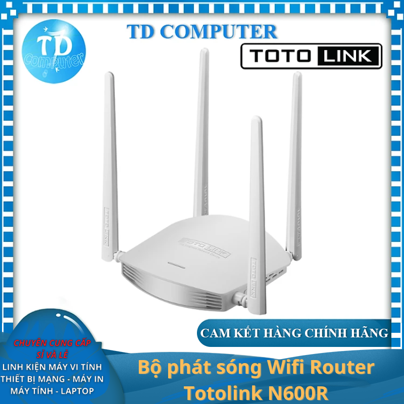 Bộ phát sóng Wifi Router Totolink N600R (Chuẩn N/ 600Mbps/ 4 Ăng-ten ...