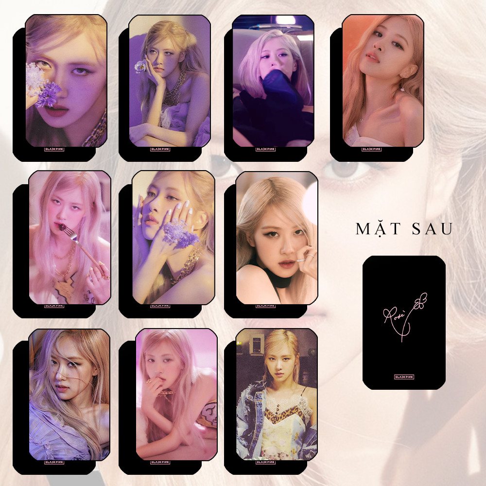 Set 10 Ảnh card bo góc ROSE BLACKPINK idol thần tượng kpop thẻ bo viền ...